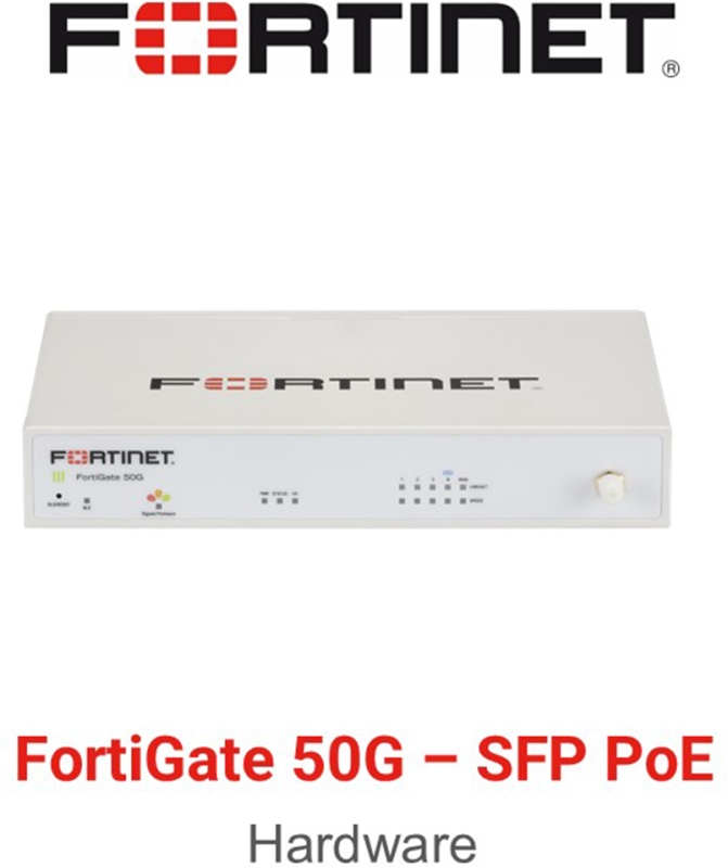 Fortinet FortiGate-50G SFP POE | Nein | SFP-PoE | only Hardware | No | only Hardware | No
